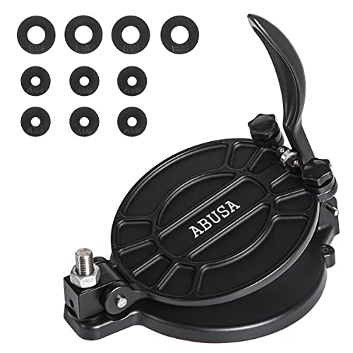 ABUSA Thickness Adjustable Tortilla Press 8 Inch Tortilla Maker Black - Roti, Dough Press, Dosa, Tawa, Tamale, Pizza, Pie, Patty