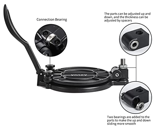 ABUSA Thickness Adjustable Tortilla Press 8 Inch Tortilla Maker Black - Roti, Dough Press, Dosa, Tawa, Tamale, Pizza, Pie, Patty