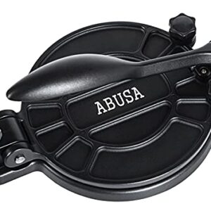 ABUSA Thickness Adjustable Tortilla Press 8 Inch Tortilla Maker Black - Roti, Dough Press, Dosa, Tawa, Tamale, Pizza, Pie, Patty