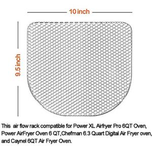 5 Pieces Dehydrator Racks Compatible for 6QT Power Air Fryer Oven,Chefman, Caynel, Air Flow Racks,Dehydrate Fruits and Meats,Air Fryer Oven Accessories