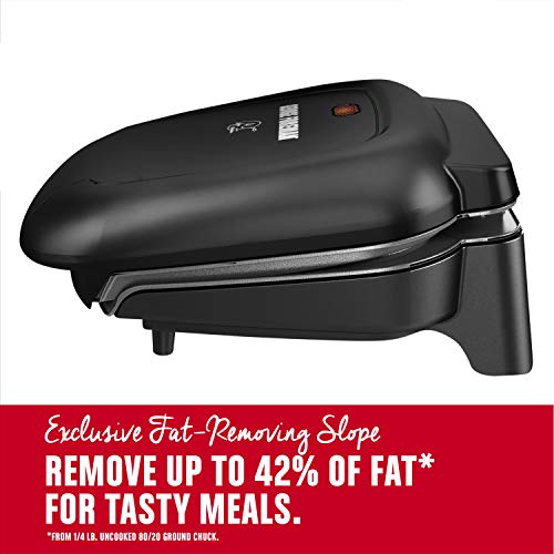 George Foreman GR0040B 2-Serving Classic Plate Grill, Black