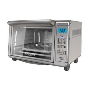 black+decker 6-slice digital convection countertop toaster oven, stainless steel, to3280ssd