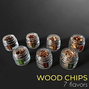 Smoking Gun Wood Smoke Infuser - Premium Kit, 14 PCS, Smoker Machine with Accessories and Wood Chips - Cold Smoke for Food and Drinks - Gift for Man