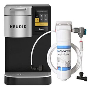 keurig k2500 plumbed single serve commercial coffee maker and tea brewer with direct water line plumb and filter kit