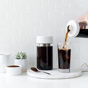 Shelbru Cold Brew System, 16.9 fl oz of Cold Brew Concentrate Maker, Interchangeable Brewer & Carafe w/ Borosilicate Glass