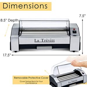 La Trevitt Hot Dog Roller- Sausage Grill Cooker Machine- 6 Hot Dog Capacity - Commercial and Household Hot Dog Machine for Family Use