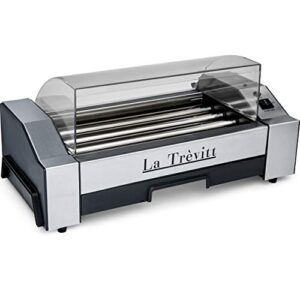 La Trevitt Hot Dog Roller- Sausage Grill Cooker Machine- 6 Hot Dog Capacity - Commercial and Household Hot Dog Machine for Family Use