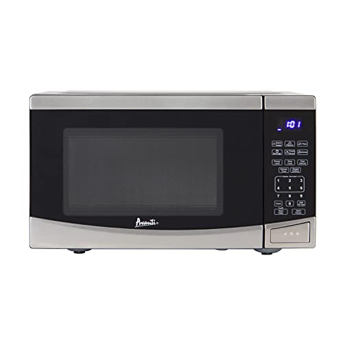 Avanti MT09V3S Microwave Oven 900-Watts Compact with 10 Power Levels and 6 Pre Cooking Settings, Speed Defrost, Electronic Control Panel and Glass Turntable, 0.9 cubic feet, Stainless Steel