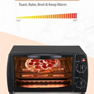 Commercial Chef 10 Liter 4 Slice Mechanical Toaster Oven