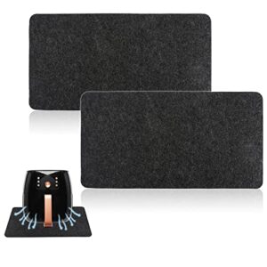 2 pack heat resistant mat for air fryer,kitchen appliance sliders,kitchen countertop protector mat,air fryer mat for counter heat black