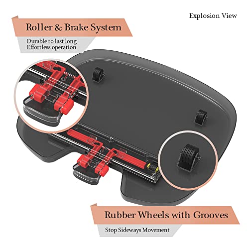 EVERIE The SLIMEST 0.7'' High Rolling Appliances Tray with Rollers Compatible with Coffee Makers, Stand Mixers, Blenders, Air Fryers, GL02-M30