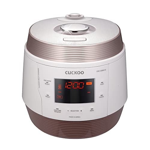 CUCKOO CMC-QSB501S | 5QT. Premium 8-in-1 Electric Pressure Cooker | 10 Menu Options: Slow Cooker, Sauté, Steamer, Yogurt, Soup Maker & More, Stainless Steel Inner Pot, Made in Korea | White/Copper