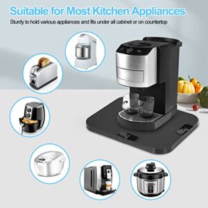 Appliance Slider, Two-Way Appliance Sliding Tray, Kitchen Caddy Countertop Appliance Sliders Coffee Tray with 4 Rolling Wheels for Coffee Maker, Toaster, Air Fryer, Pot, Aid Mixer, Up to 110lbs