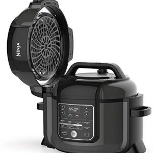 Ninja OP350co Foodi 9-in-1 Pressure, Broil, Dehydrate, Slow Cooker, Air Fryer, and More, with 6.5 Quart Capacity and a High Gloss Finish (Black) - Renewed