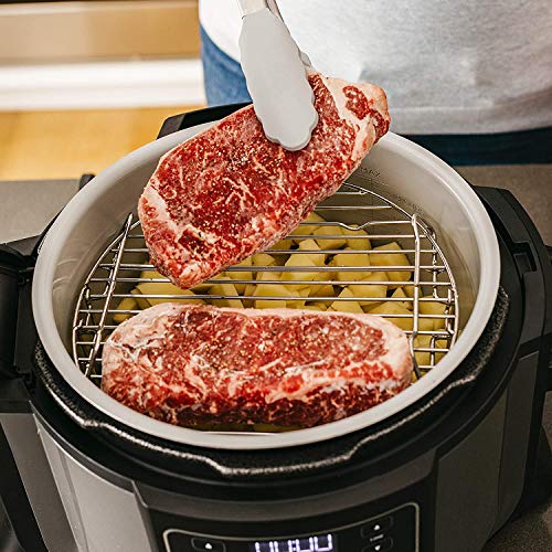 Ninja OP350co Foodi 9-in-1 Pressure, Broil, Dehydrate, Slow Cooker, Air Fryer, and More, with 6.5 Quart Capacity and a High Gloss Finish (Black) - Renewed