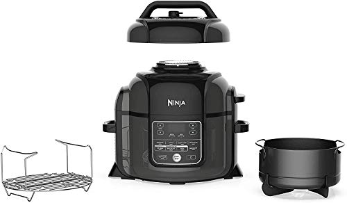 Ninja OP350co Foodi 9-in-1 Pressure, Broil, Dehydrate, Slow Cooker, Air Fryer, and More, with 6.5 Quart Capacity and a High Gloss Finish (Black) - Renewed