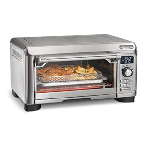 hamilton beach professional sure-crisp air fry digital countertop toaster oven, 1500w, 6 slice capacity, stainless steel (31241)