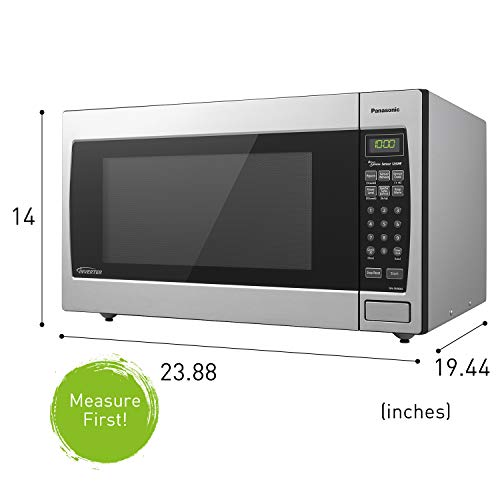 Panasonic Microwave Oven NN-SN966S Stainless Steel Countertop/Built-In with Inverter Technology and Genius Sensor, 2.2 Cubic Foot, 1250W & 30 TRIM KIT, 30 inch, Silver