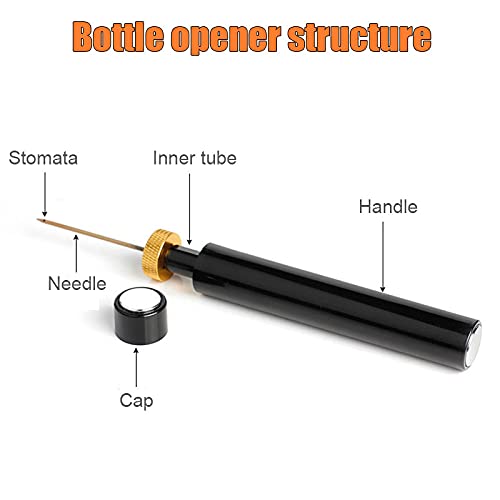 Mini Wine Opener | Travel Portable Pocket Air Pressure Pump Wine Bottle Opener | Assemblable Design Corkscrew 7S Quick Bottle Opening | for Home, Restaurant, Party,Wine Lovers