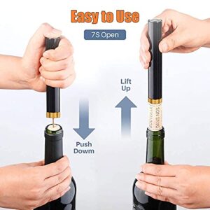 Mini Wine Opener | Travel Portable Pocket Air Pressure Pump Wine Bottle Opener | Assemblable Design Corkscrew 7S Quick Bottle Opening | for Home, Restaurant, Party,Wine Lovers