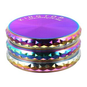 kingtop spice grinder 3 piece 2.5 inch (colorful)