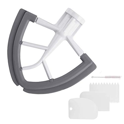 Flex Edge Beater for KitchenAid Mixer, 4.5-5 Quart Flat Beater Paddle with Scraper, 4.5-5 QT Tilt-Head Flex Attachment