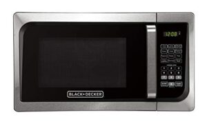 black+decker, stainless steel em925ajk-p1 0.9-cu. ft. pull handle microwave