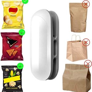 Mini Bag Sealer Heat Seal, 2 in 1 Sealer and Cutter Portable Mini Sealing Household Machine with Detachable Hook for Plastic Bags