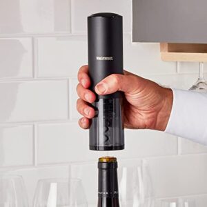 Wine Enthusiast Electric Blue Electric Wine Opener - Automatic Wine Corkscrew - No Button, Easy Open, Wine Key