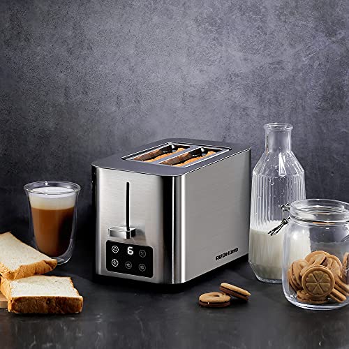 REDMOND 2 Slice Toaster, Full Touch Screen LED Display Stainless Steel Toaster with 6 Bread Shade Browning Settings, Bagel/ Reheat/ Defrost/ Cancel