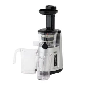 Omega JC3000SV13 Vertical Masticating Juicer, 65 RPM Compact Cold Press Juicer Machine, 150 W, Silver