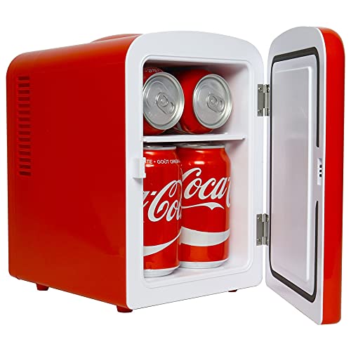 Coca Cola KWC4 KWC4B Polar Bear 4 litres Mini Fridge, 4 Liters, Red/White