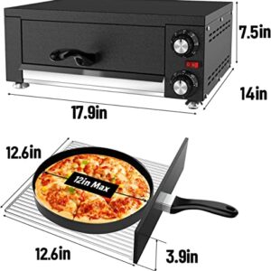 PYY Pizza Oven Indoor Electric Pizza Oven Countertop Commercial Pizza Oven with Crumb Tray Stainless Steel Pizza Maker Machine for Home