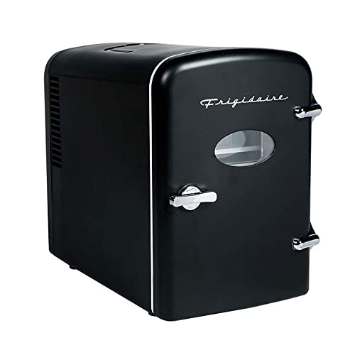 Frigidaire Retro 9-Can capacity Portable Mini Fridge EFMIS197-BLACK (Renewed)