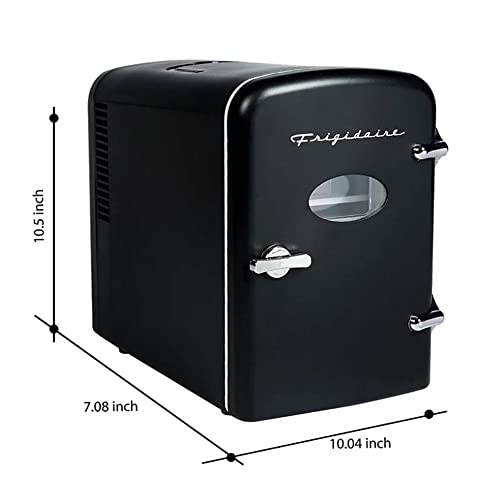 Frigidaire Retro 9-Can capacity Portable Mini Fridge EFMIS197-BLACK (Renewed)