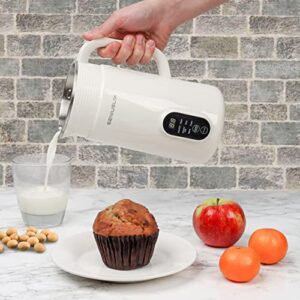 Geniuslix Automatic Vegan Nut Milk Maker Machine - Auto Clean & Temperature Control Soy Milk Maker, Homemade Non-Dairy Beverages - Oat/Coconut/Cashew/Almond Milk Machine with Recipe