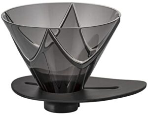 hario v60 mugen coffee dripper, size 02, clear black