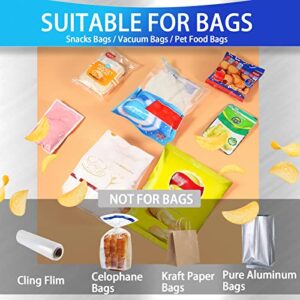 Bag Sealer, BANDQ Mini Bag Sealer Rechargeable Mini Chip Bag Sealer with Heat Sealer and Cutter Soft Magnetic Portable Bag Resealer Machine for Plastic Bags Snacks Freshness