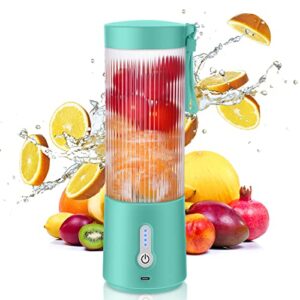 pipimoo portable personal size blender – 15.2oz usb rechargeable 4000mah mini blender | shakes and smoothies with 6 blades juicer cup | bpa-free food mixer for travel home sports outdoors (blue)