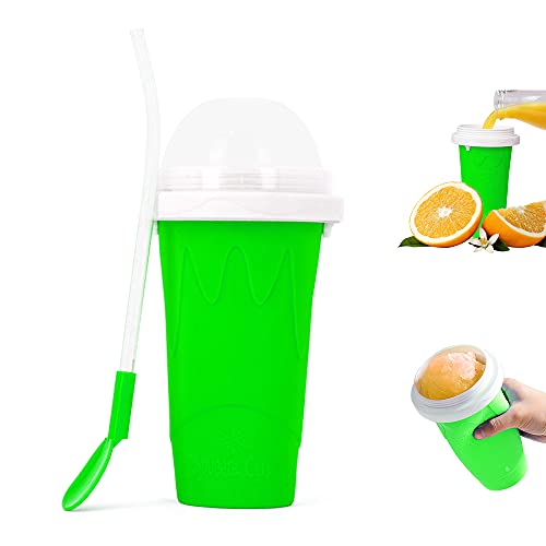 Slushie Maker Cup, Magic Quick Frozen Smoothies Cup Cooling Cup Double Layer Squeeze Cup Slushy Maker, Homemade Ice Cream Maker DIY it for Children and Family