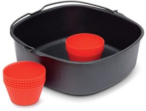 philips kitchen appliances master accessory kit with baking pan and silicone muffin cups, xxl models, black