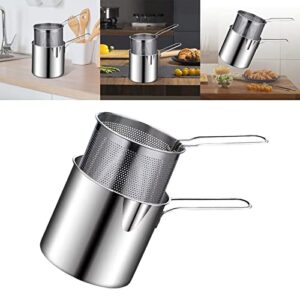 Generic Stainless Steel Deep Fryer Pot with Basket for Tempura,Fried Chicken Legs,French Fries