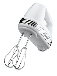 cuisinart hm-50 power advantage 5-speed hand mixer, white (certified refurbished)