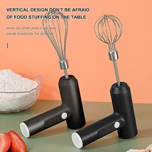 JOYKI Cordless Handheld Electric Mixer, USB Rechargeable Handheld Whisk, 3 speeds, for whisking and mixing cookies, cakes, batters, egg whites and soups, black