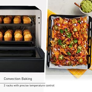 Panasonic HomeChef 7-in-1 Compact Oven with Convection Bake, Airfryer, Steam, Slow Cook, Ferment, 1200 watts, .7 cu ft with Easy Clean Interior - NU-SC180B (Black)