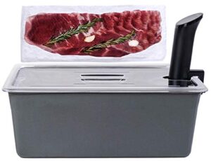 väeske large sous vide container with lid and insulating sleeve | sous vide accessories | compatible with anova, anova nano, joule, instant pot, sous vide cookers (26 qt)