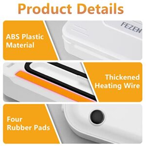 FEZEN Vacuum Sealer Machine, Automatic Food Sealer, Vacuum sealers bags for food Air Sealing System, 4 Food Modes, Dry&Wet&Soft&Delicate with Starter Kit, Compact Design