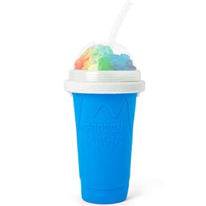 Slushie Maker Cup Squeeze Slushy - Magic Quick Frozen Smoothies Cups-Double Layer Silica frappes Cup -Summer Cooler Homemade Milk Shake Ice Cream Maker machine for Teens Adult and Family