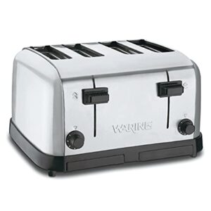 waring (wct708) four-compartment pop-up toaster, silver