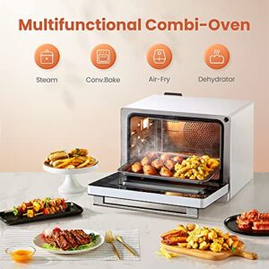 FOTILE ChefCubii 4-in-1 Countertop Convection Steam Oven, Air Fryer, Dehydrator with True Convection Bake, Steam-Bake, Broil, 40+ Preset Menu and Steam Self-Clean, 1 CFT